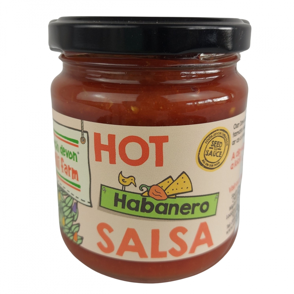 South Devon Chili Farm Hot Habanero Salsa 230g | Tomsmatprat.no